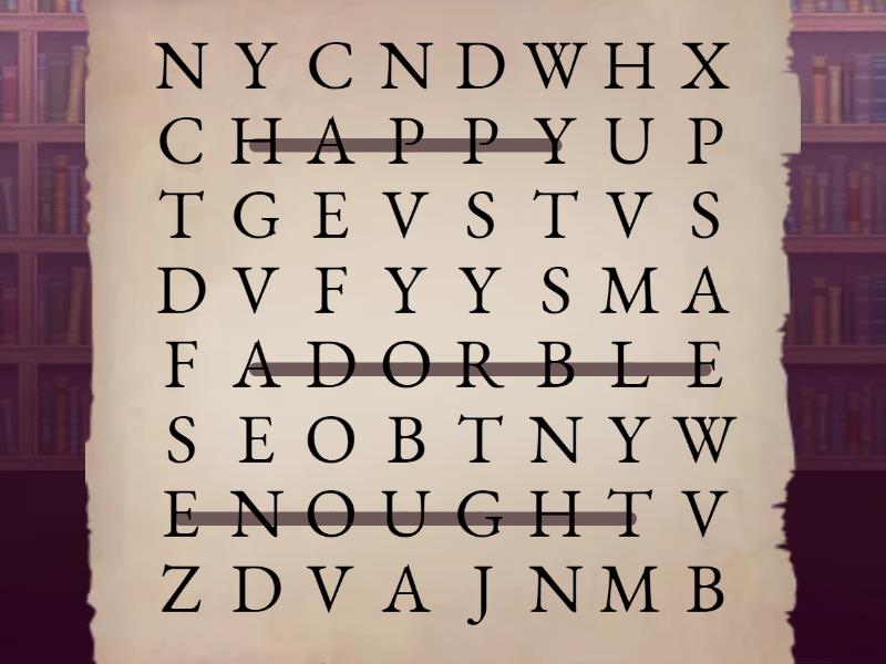 hide and seek vocabulary - Wordsearch