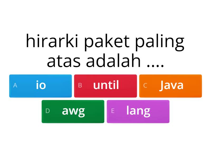 Paket dalam java - Quiz