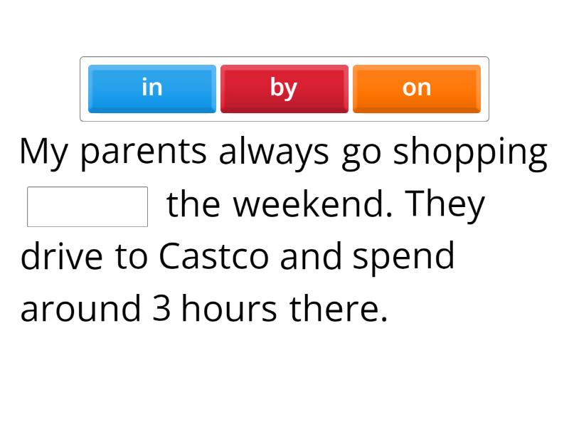 Time expressions - Complete the sentence