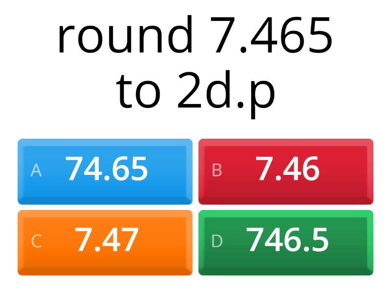 Rounding decimals - Quiz