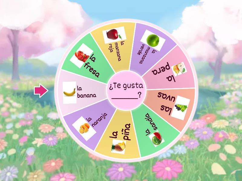 Las frutas - Random wheel