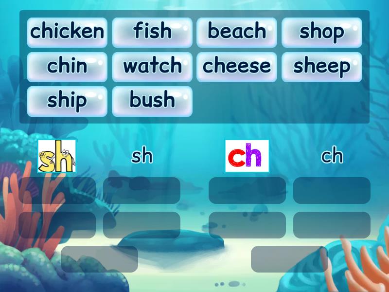 Sort sh and ch words - Group sort