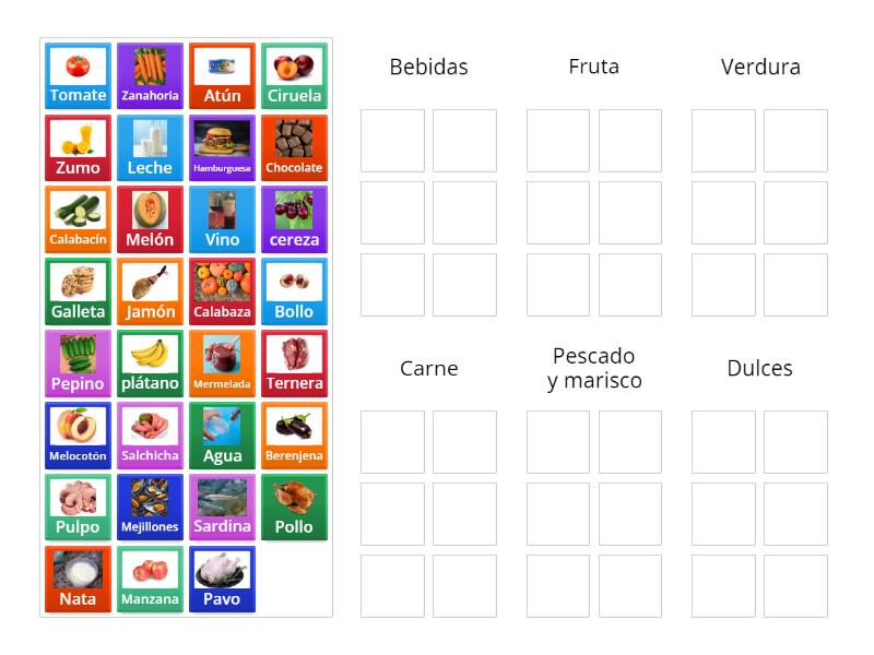 La comida - Group sort