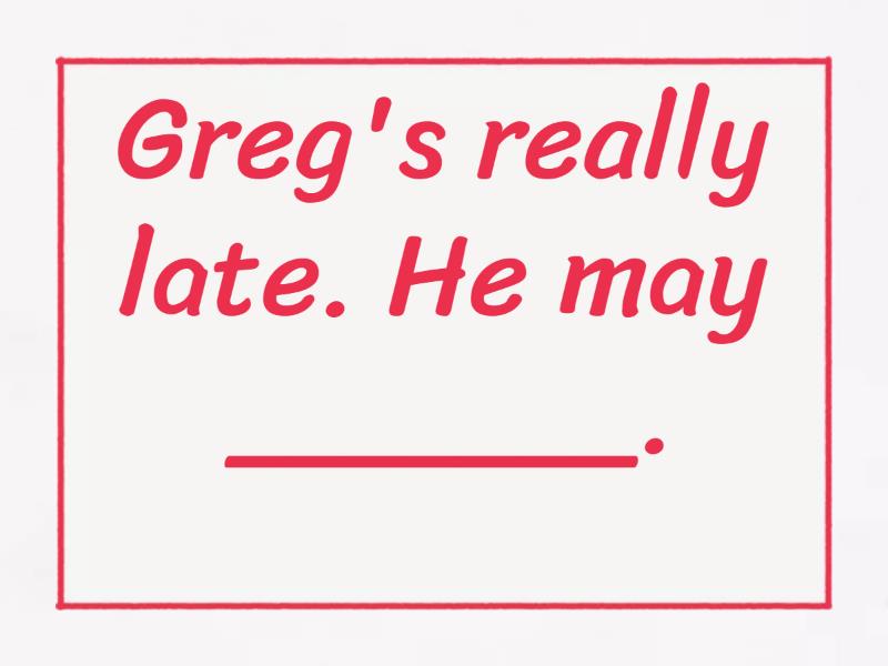 Past Modals - Flash cards