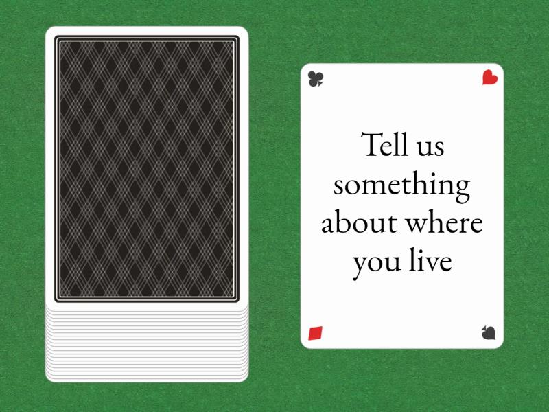 B1 PET Speaking Part 1 - Speaking cards