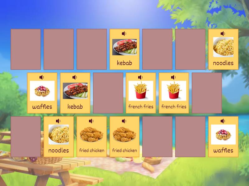 fast food - Matching pairs