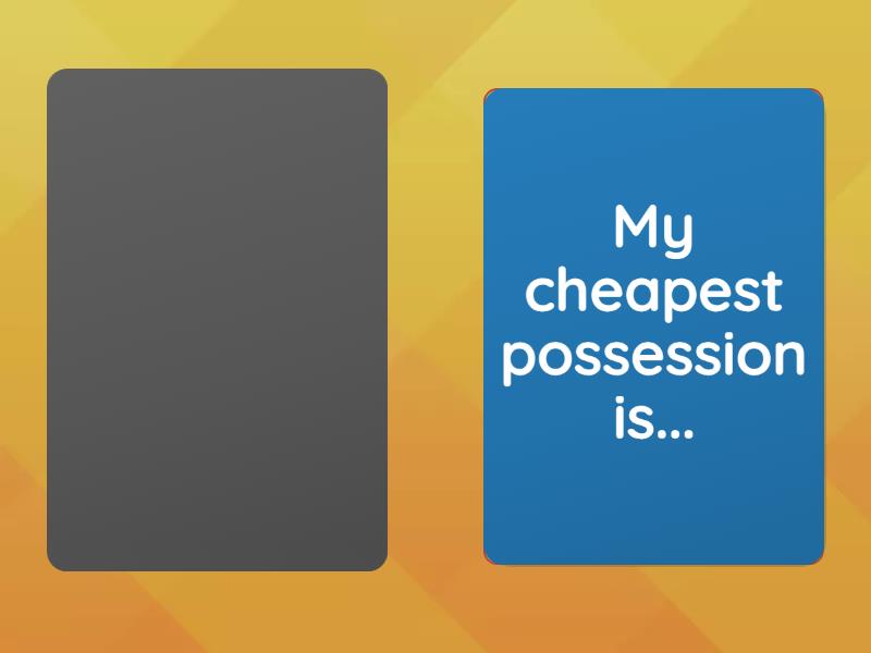 My Possessions - Speaking cards