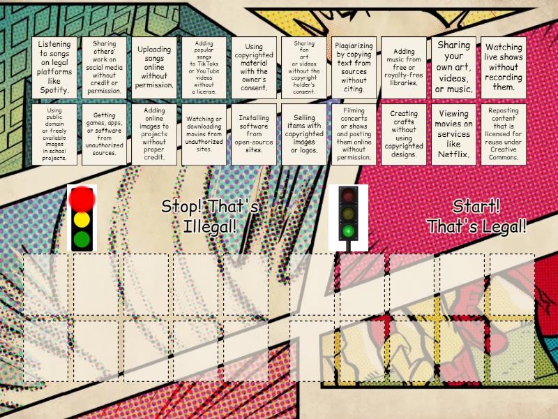 Stop it! Start it! Copyright Infringement - Group sort