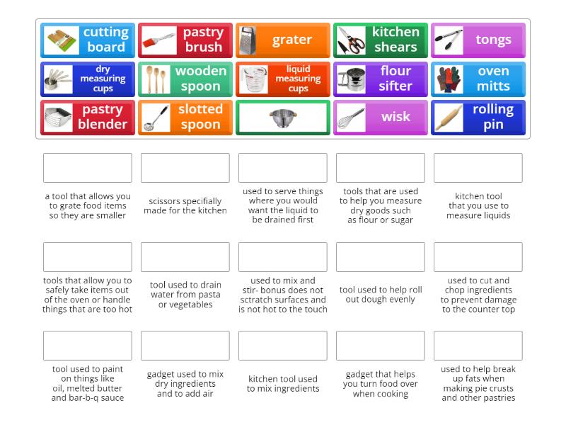 Kitchen Tools - Match up