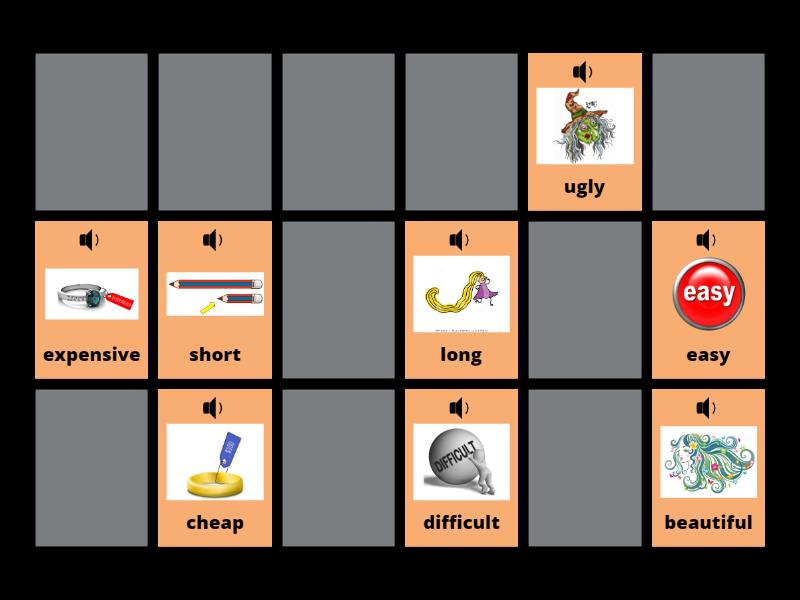 Opposite Adjectives - Matching pairs