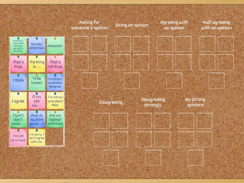 Focus 3 Unit 2.8 Speaking focus - Group sort