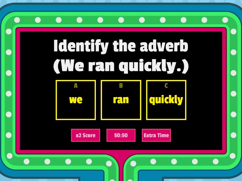 Adverbs - Gameshow quiz