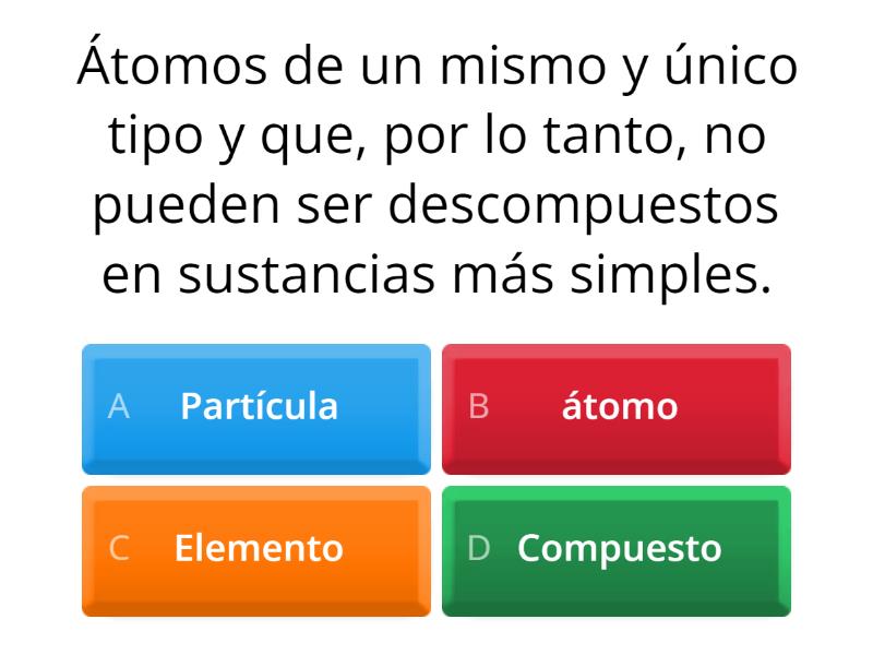 Sustancias puras - Kuis