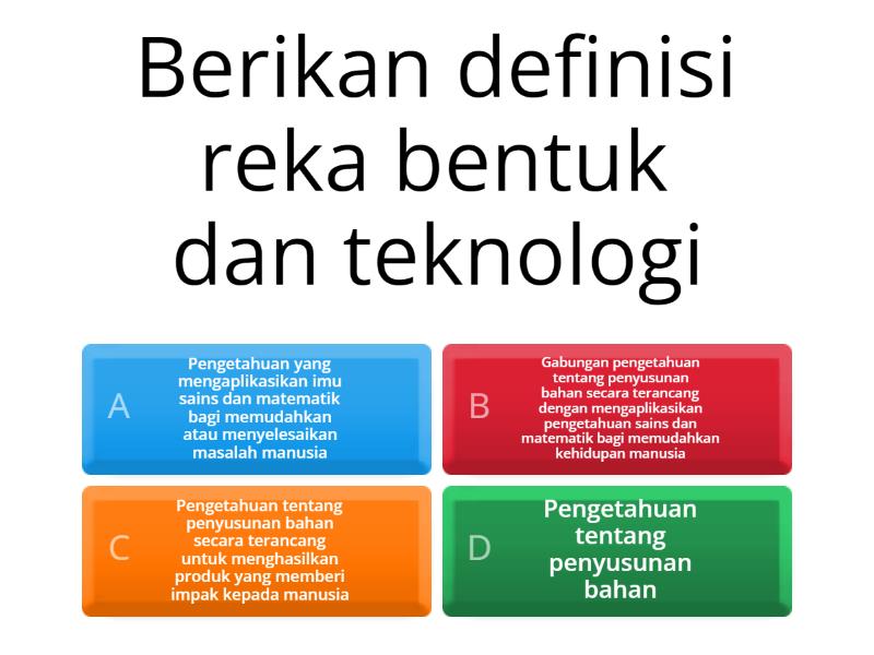 Dunia Reka Bentuk - Quiz