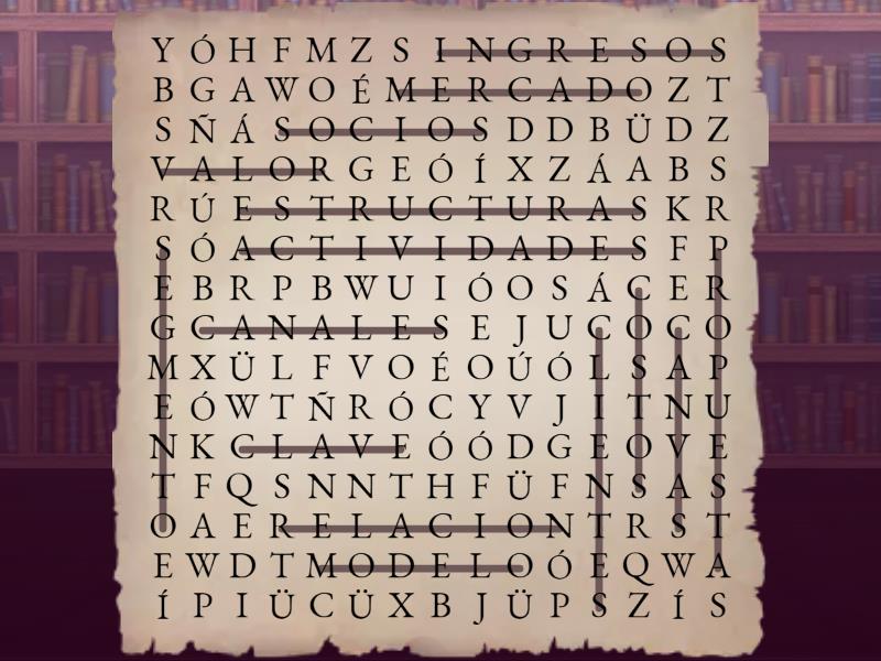 SOPA DE LETRAS EJERCICIO 12 - Wordsearch