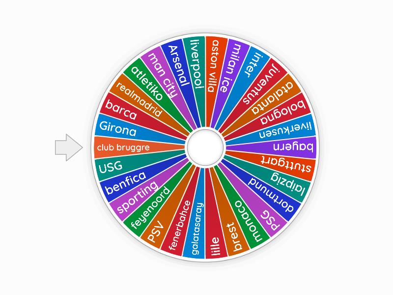 UCL 2024 - Spin the wheel