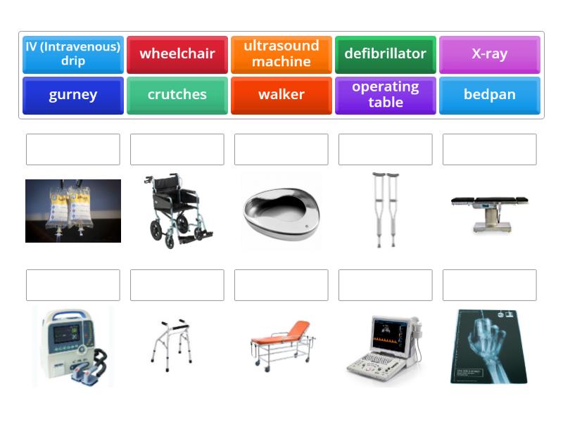 Hospital Vocabulary - Match up