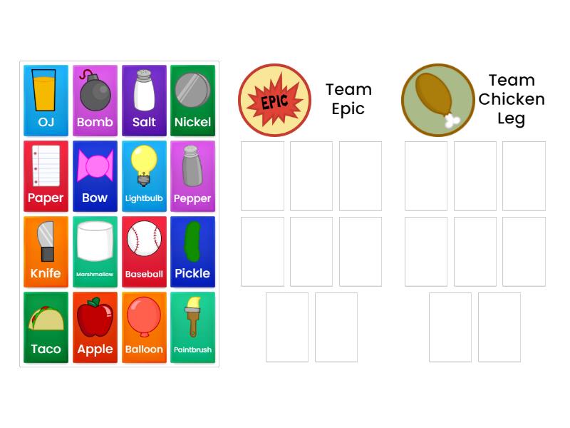 Inanimate Insanity Teams - فرز المجموعات