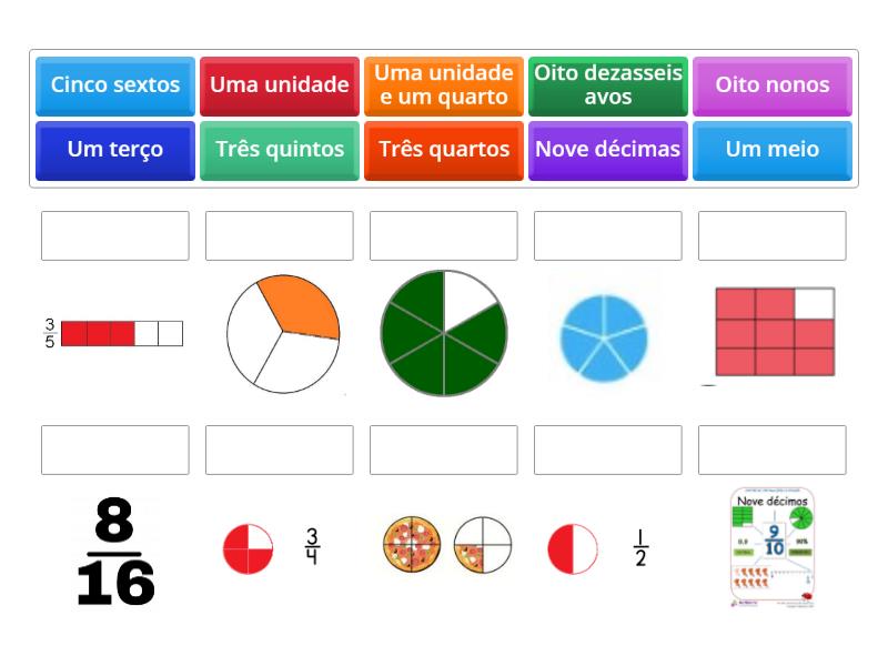 Leitura de frações - Match up