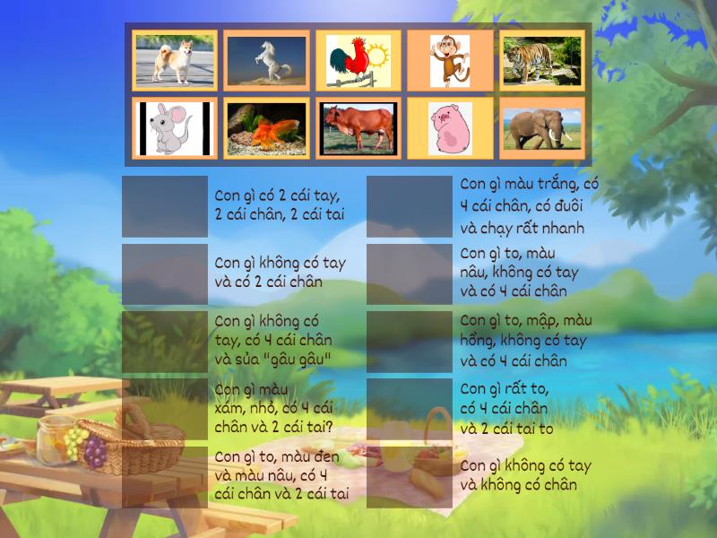 Larry_Animal +body parts Quiz - Match up