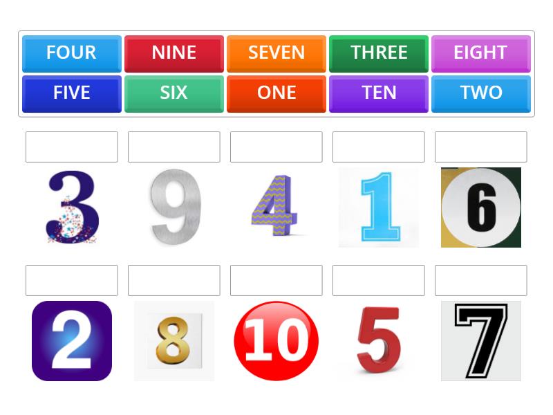 Numbers 1-10 - Match up
