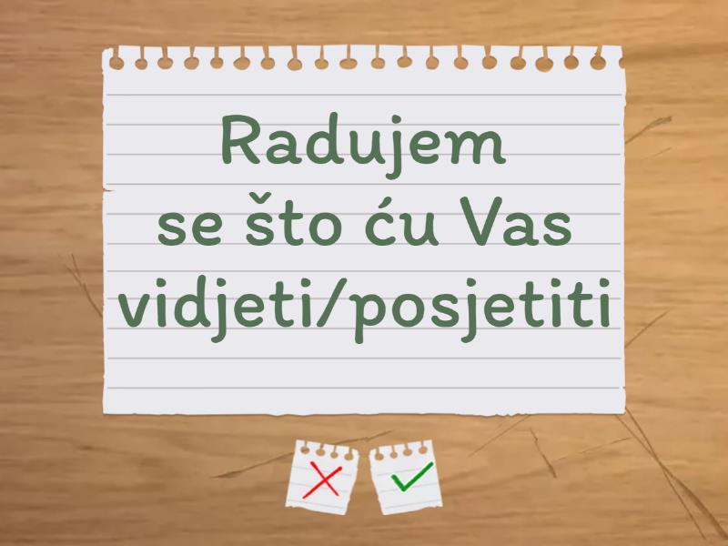 Welcoming a visitor - Flash cards