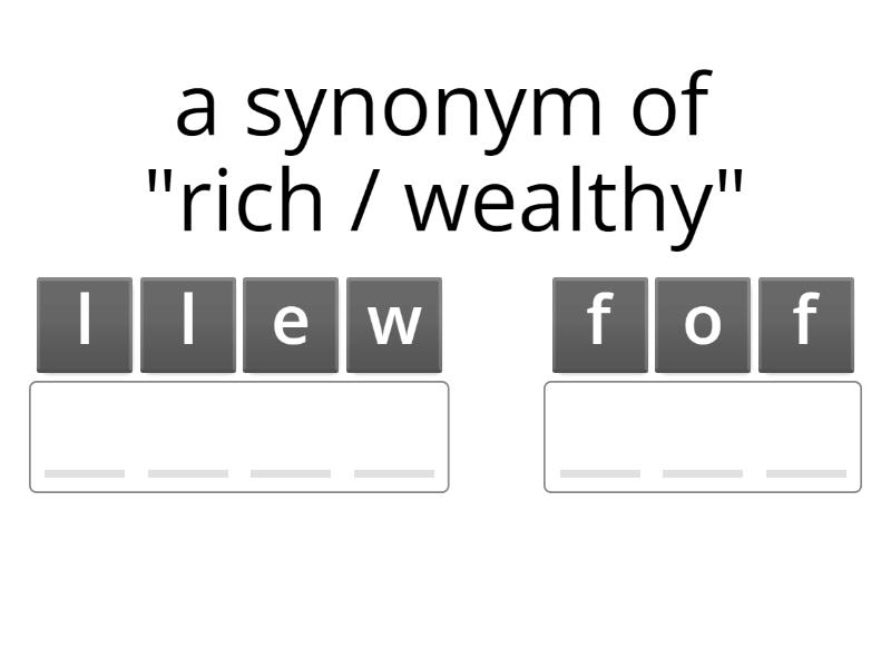 Topic Wealth gaps - Anagram