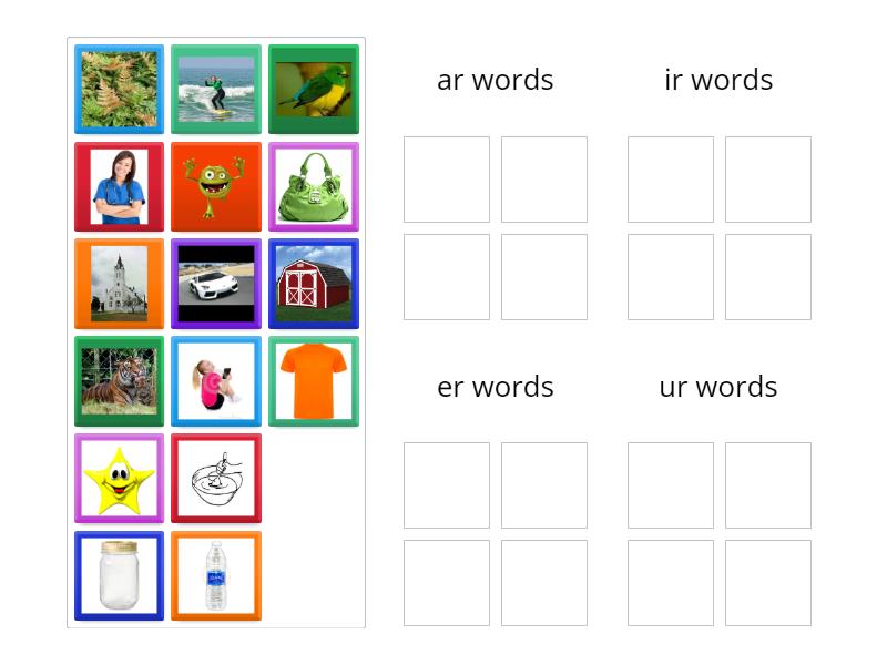 Bossy R er, ir, ur, ar - Group sort