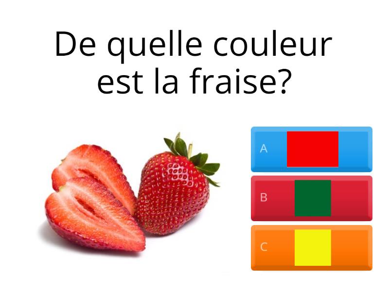 Les fruits et les couleurs - Quiz