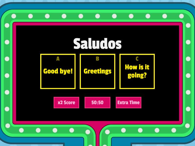 Saludos y despedidas - Gameshow quiz