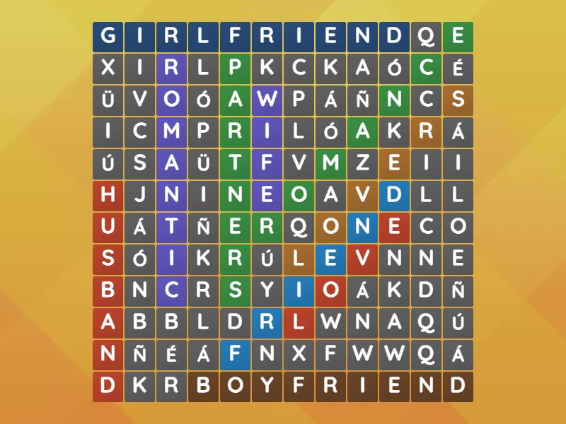 DATING - Wordsearch