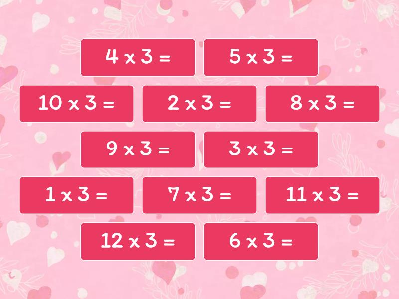 3 x tables - Flip tiles