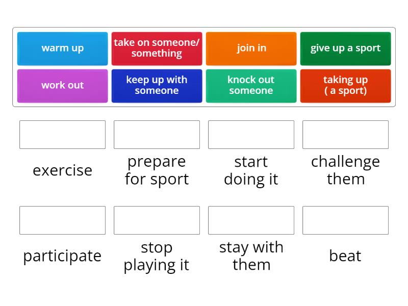 Phrasal Verbs - Match up