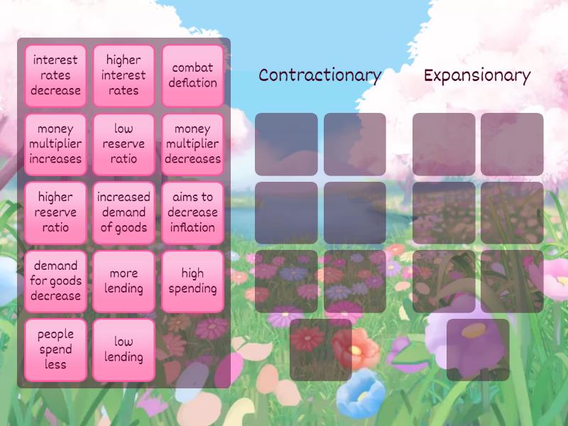 Contractionary and Expansionary Policies - Group sort