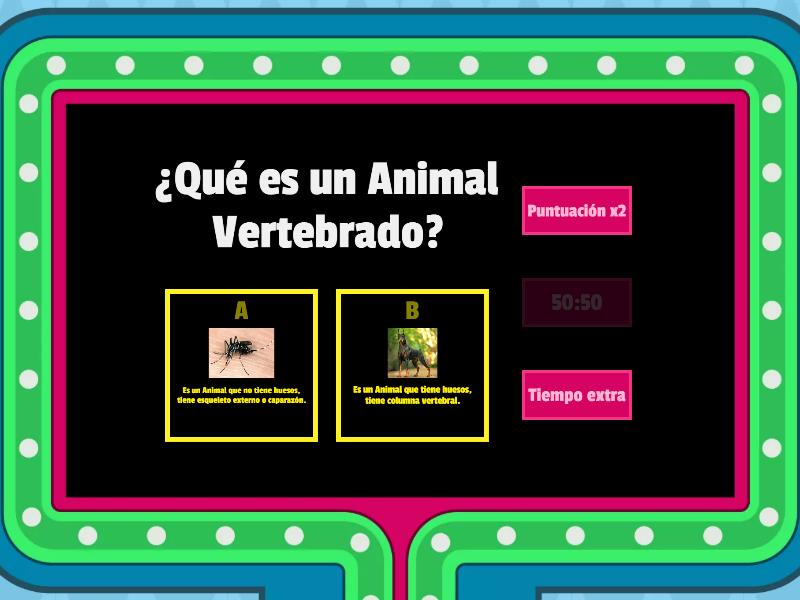 Animales Vertebrados - Gameshow quiz