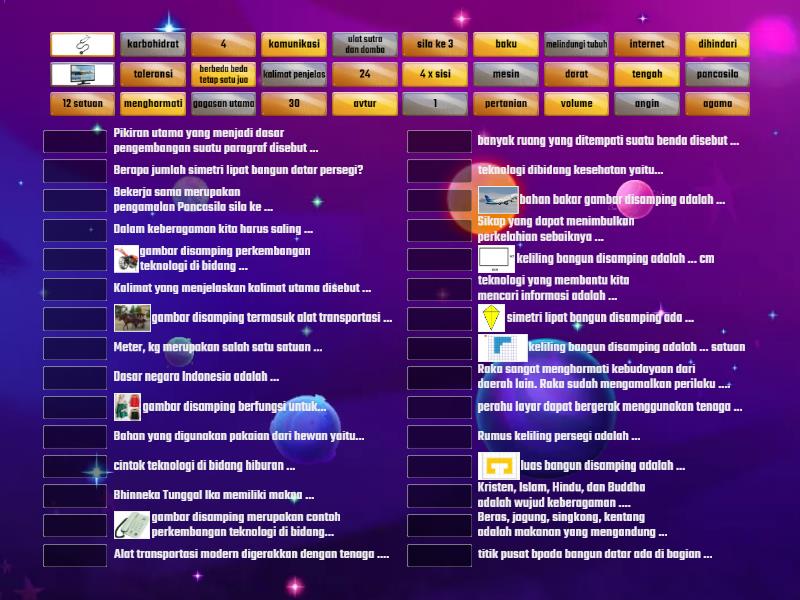 Kelas 3 tema 7 - Match up