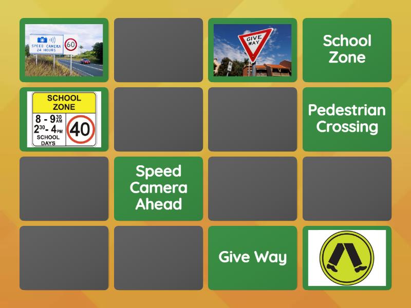 Australian Road Signs - Combine os pares