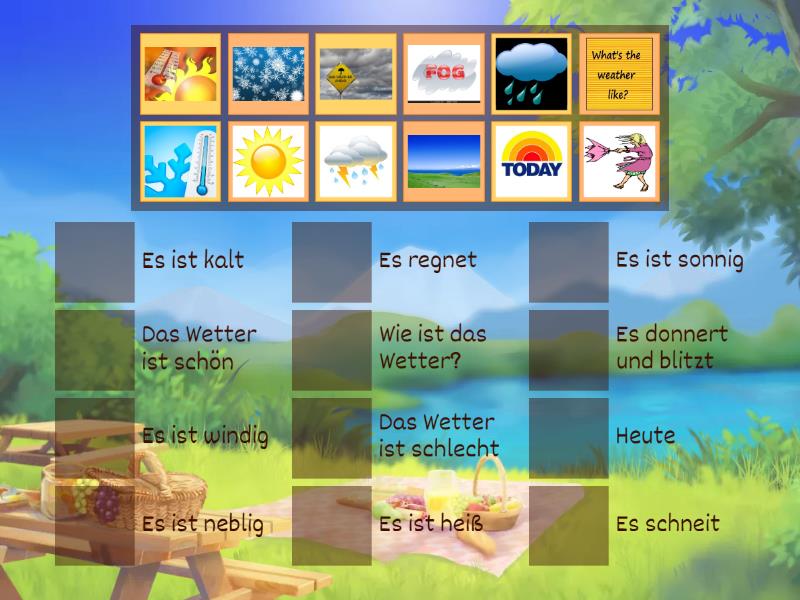 Wie ist das Wetter? - Match up