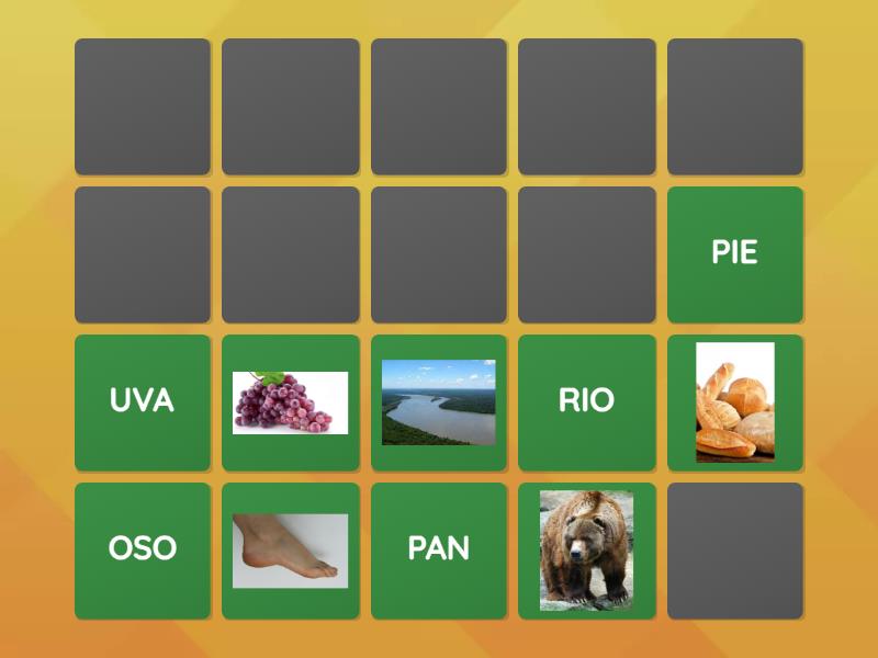 palabras de 3 letras - Matching pairs