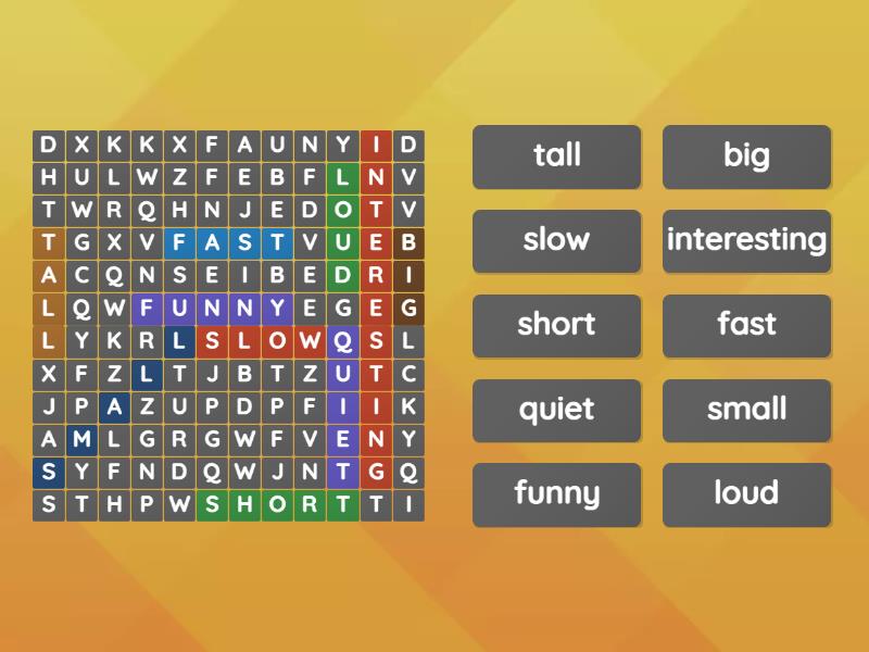 ff2 adj - Wordsearch