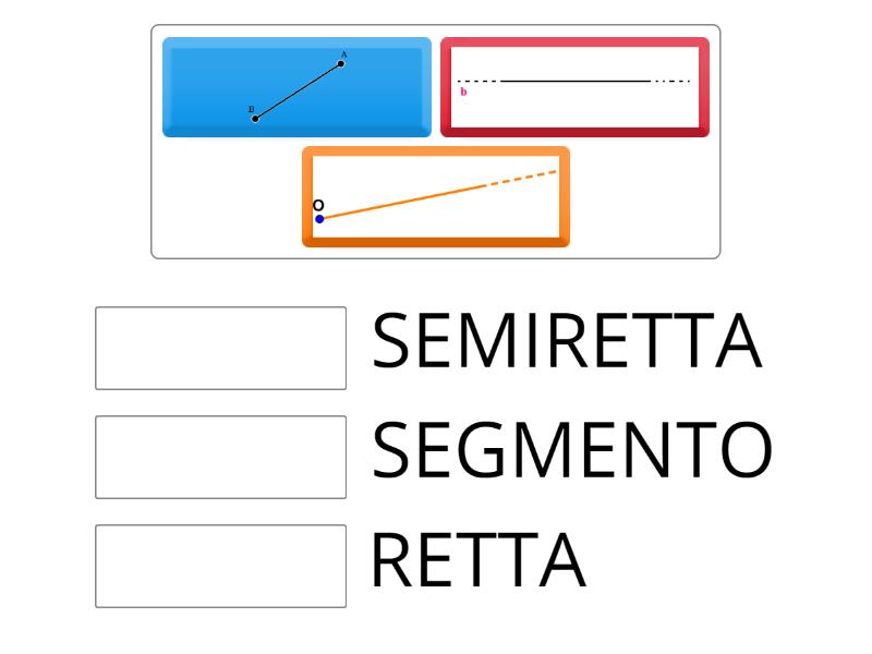 RETTA, SEMIRETTA E SEGMENTO - Une las parejas