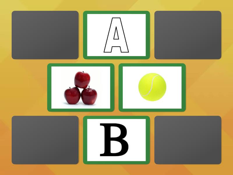 Match the alphabet with their images - Matching pairs