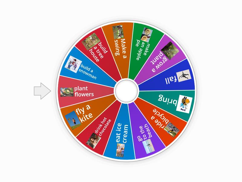 Verbs collocations kids 6 - Spin the wheel