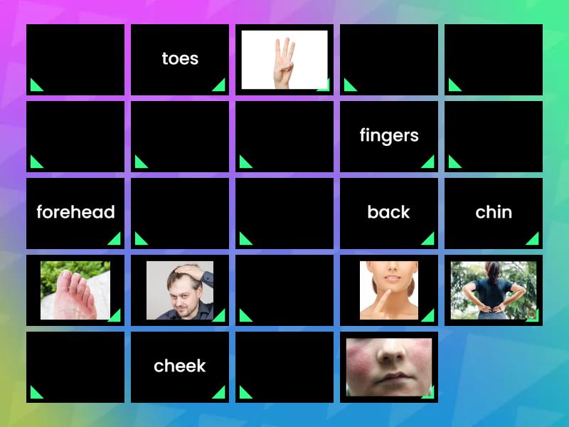 Memory game - Body Parts - MEIE - Matching pairs