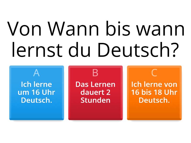 Spekt4.3- Wann Wie lange bis wann - Quiz