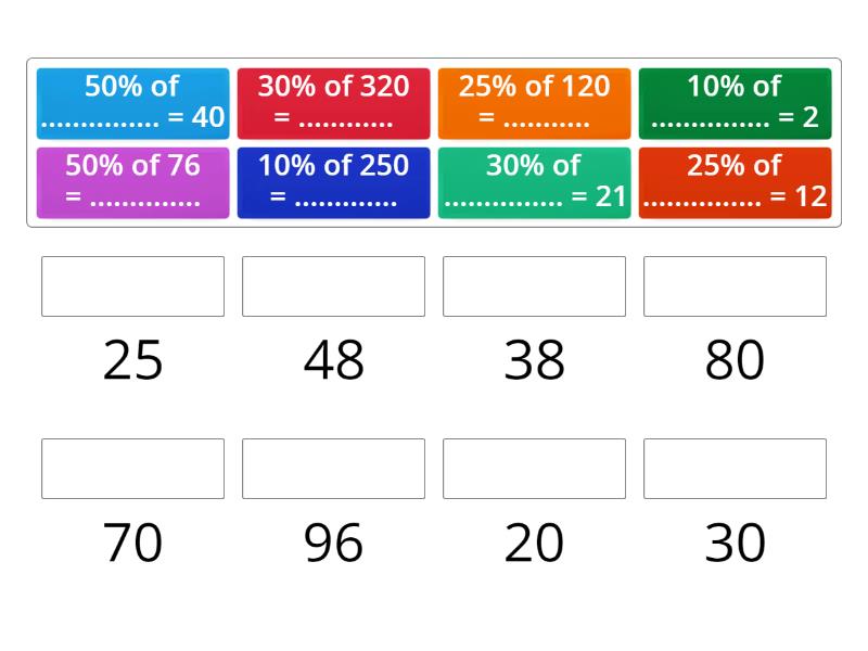 Percentage - Match up