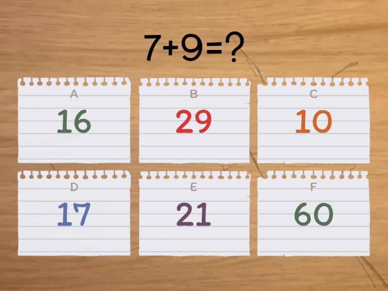 matemática do wordwall - Cuestionario