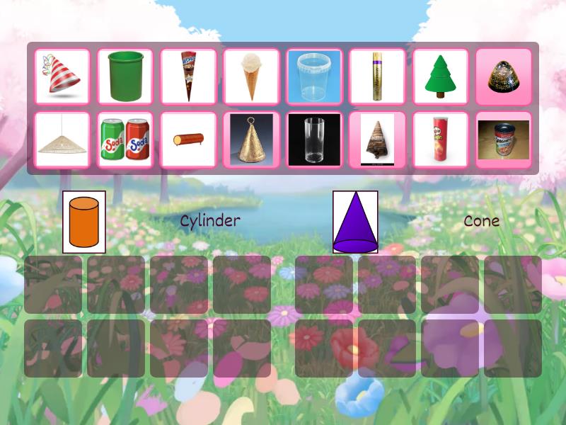 cylinder or cone - Group sort
