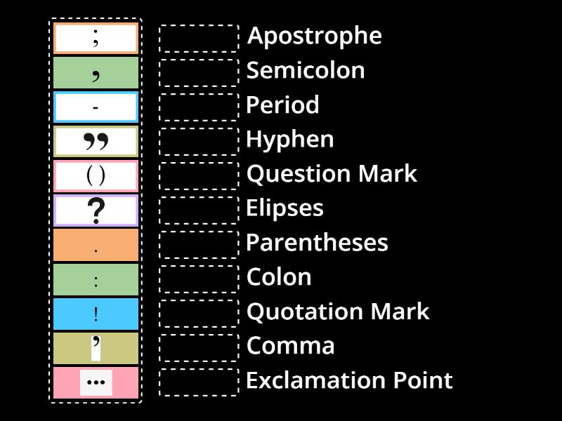 Punctuation - Match up