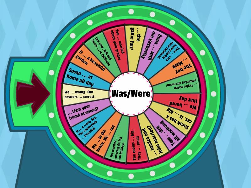 Was/Were - Spin the wheel